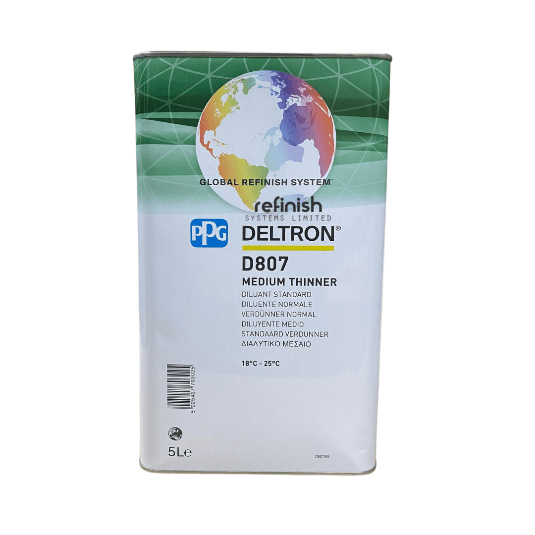 PPG Deltron D807 Medium 2K Thinner 5L | Refinish Systems Ltd