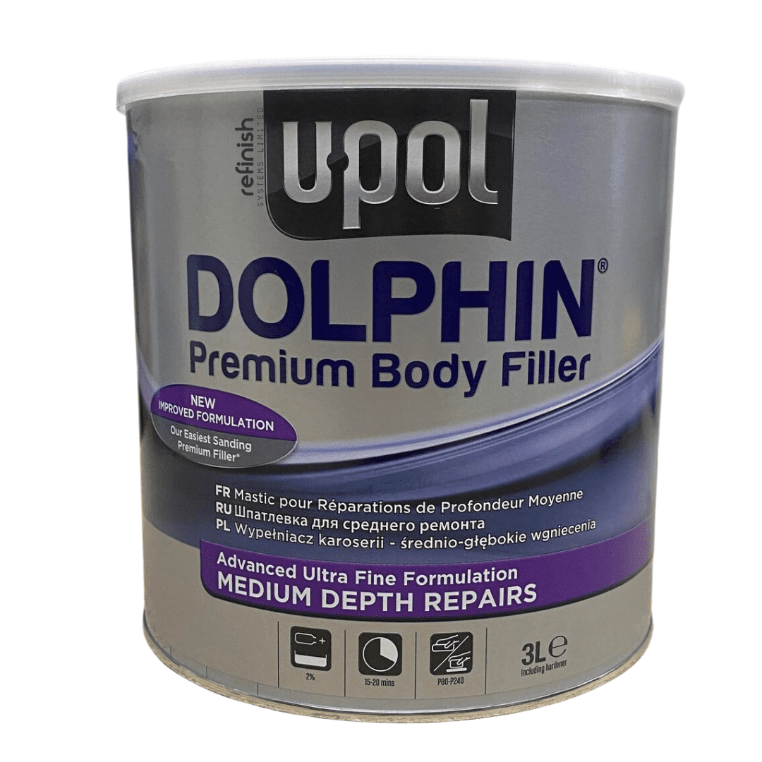 U-POL Dolphin Medium Fill Body Filler 3L | Refinish Systems Ltd