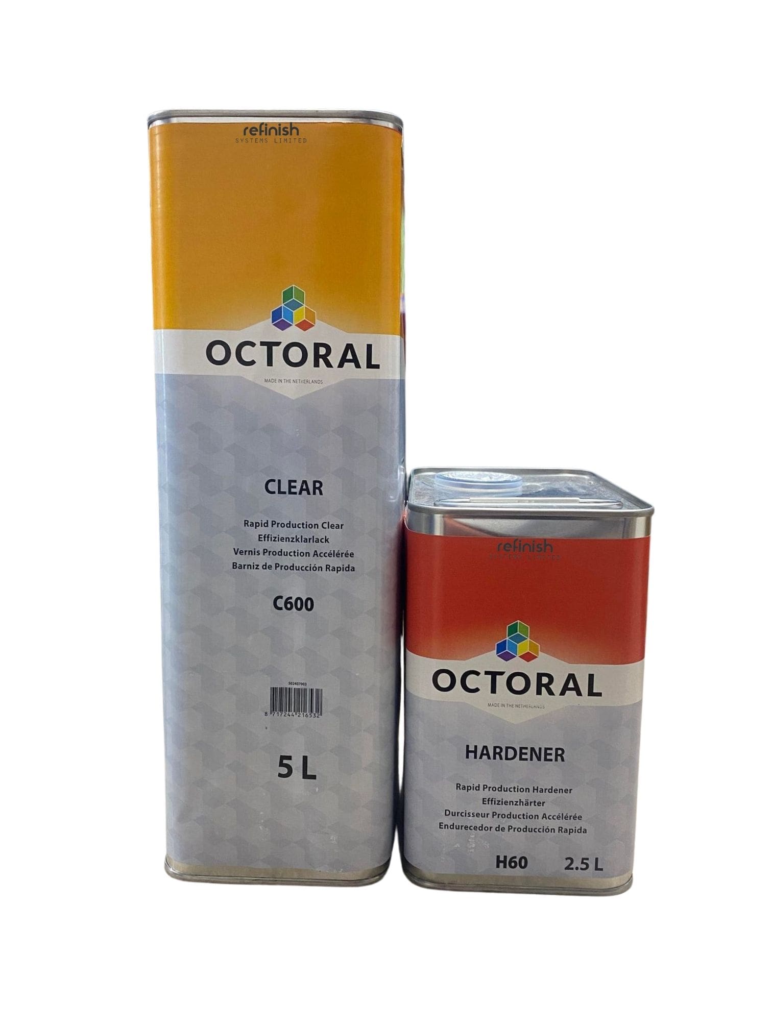 Octoral C600 Rapid Production Clear Lacquer Kit 7.5L